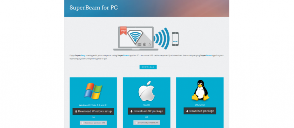 انتقال آسان فایل ها بین تمامی سیستم عامل ها با SuperBeam